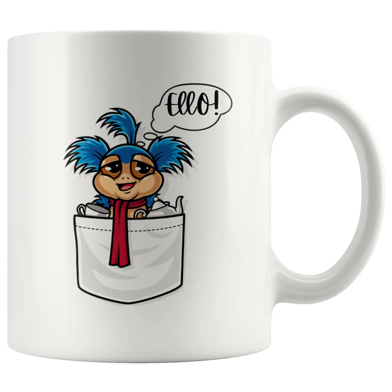 Ello, Worm The Labyrinth Mug, Inspired Mug, Labyrinth Worm Mug, Movie